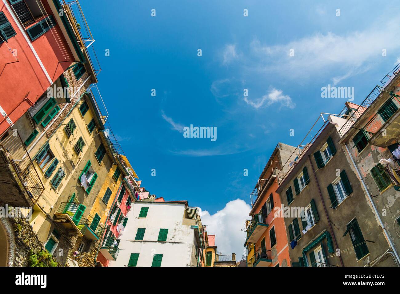 Colorful Italian architecture houses in Riomaggiore village, Cinque ...