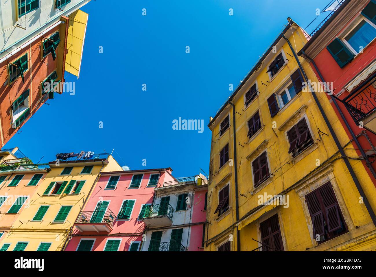 Colorful ancient Italian architecture houses in Manarola village ...
