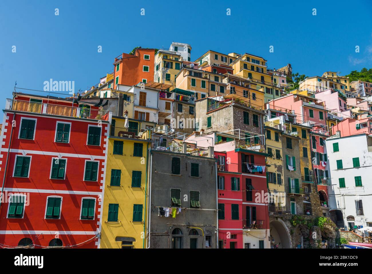 Colorful Italian architecture houses in Riomaggiore village, Cinque ...