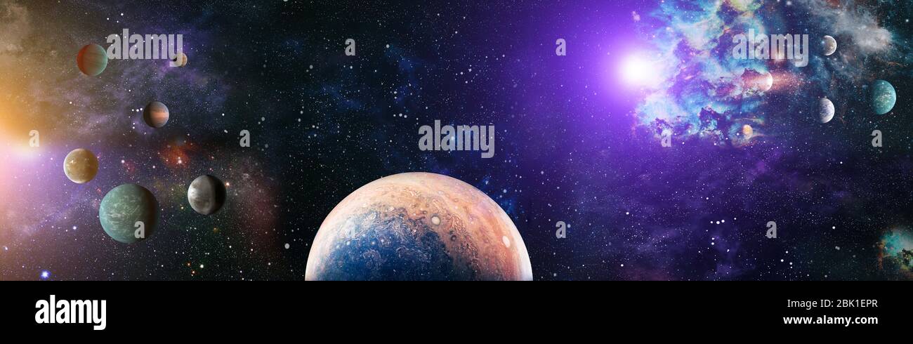 Panorama. Horizontal view for a glass panels . Template banner ...