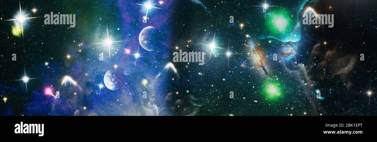 Panorama. Horizontal view for a glass panels . Template banner ...