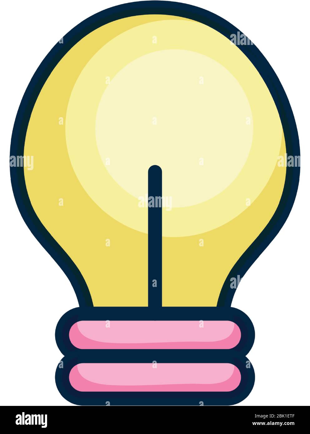 user interface concept, light bulb icon over white background, line ...