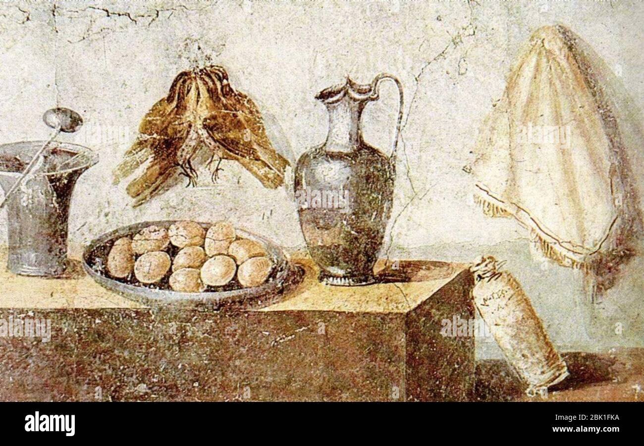 House of Julia Felix still life eggs Stock Photo - Alamy