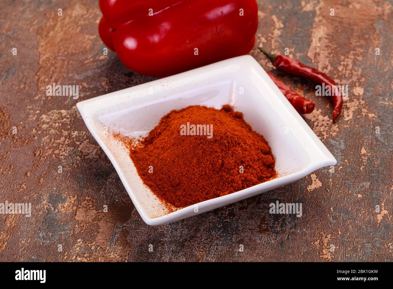 Sweet Paprika powder in the bowl Stock Photo - Alamy
