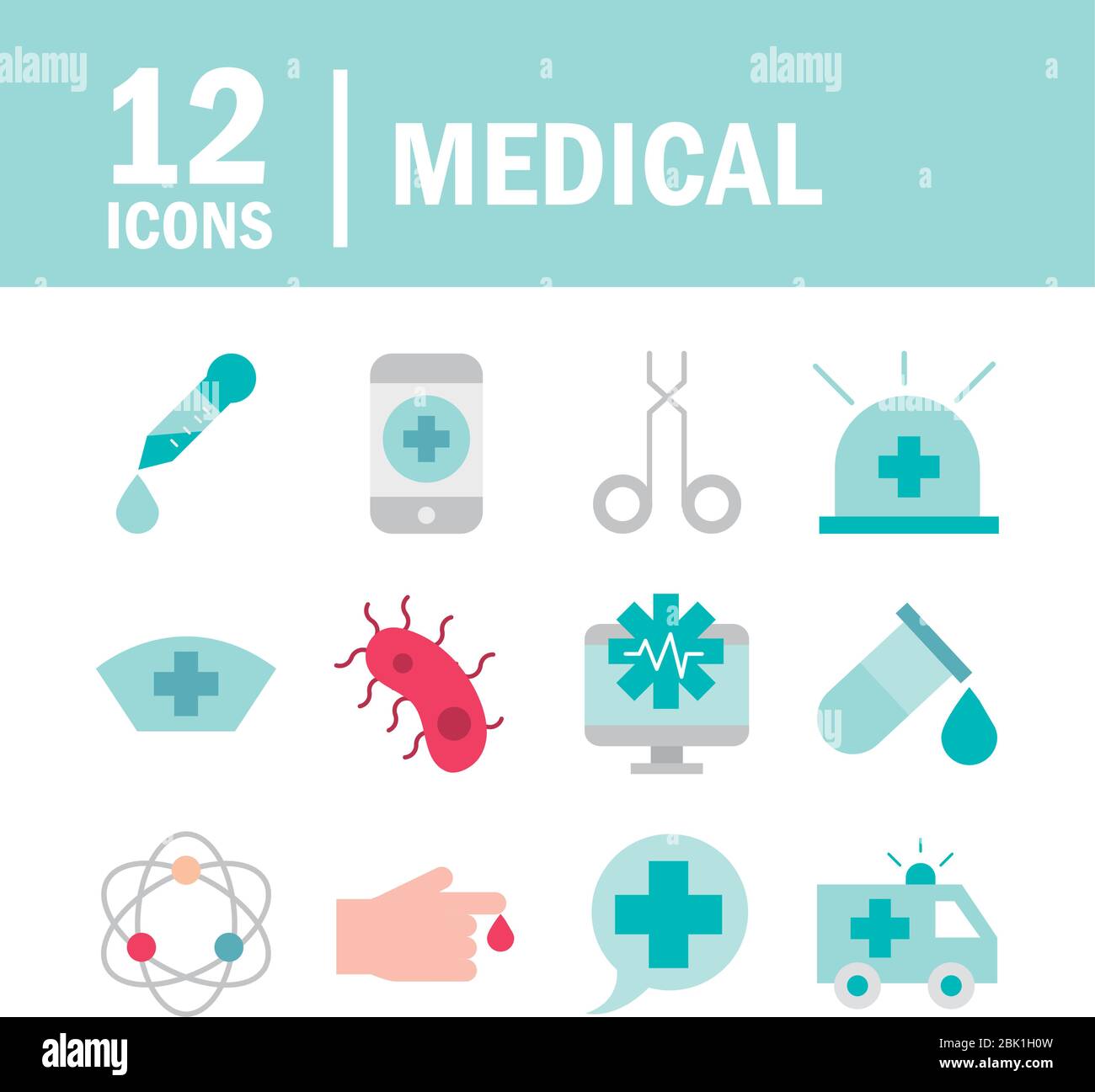 medical health care equipment assistance support icons set vector ...