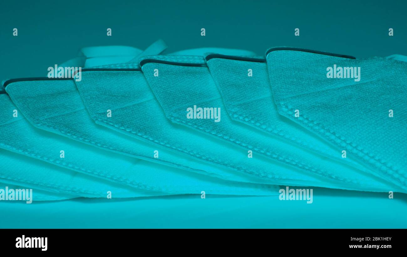 Set of FFP2 medical masks. Face mask protection against pollution ...