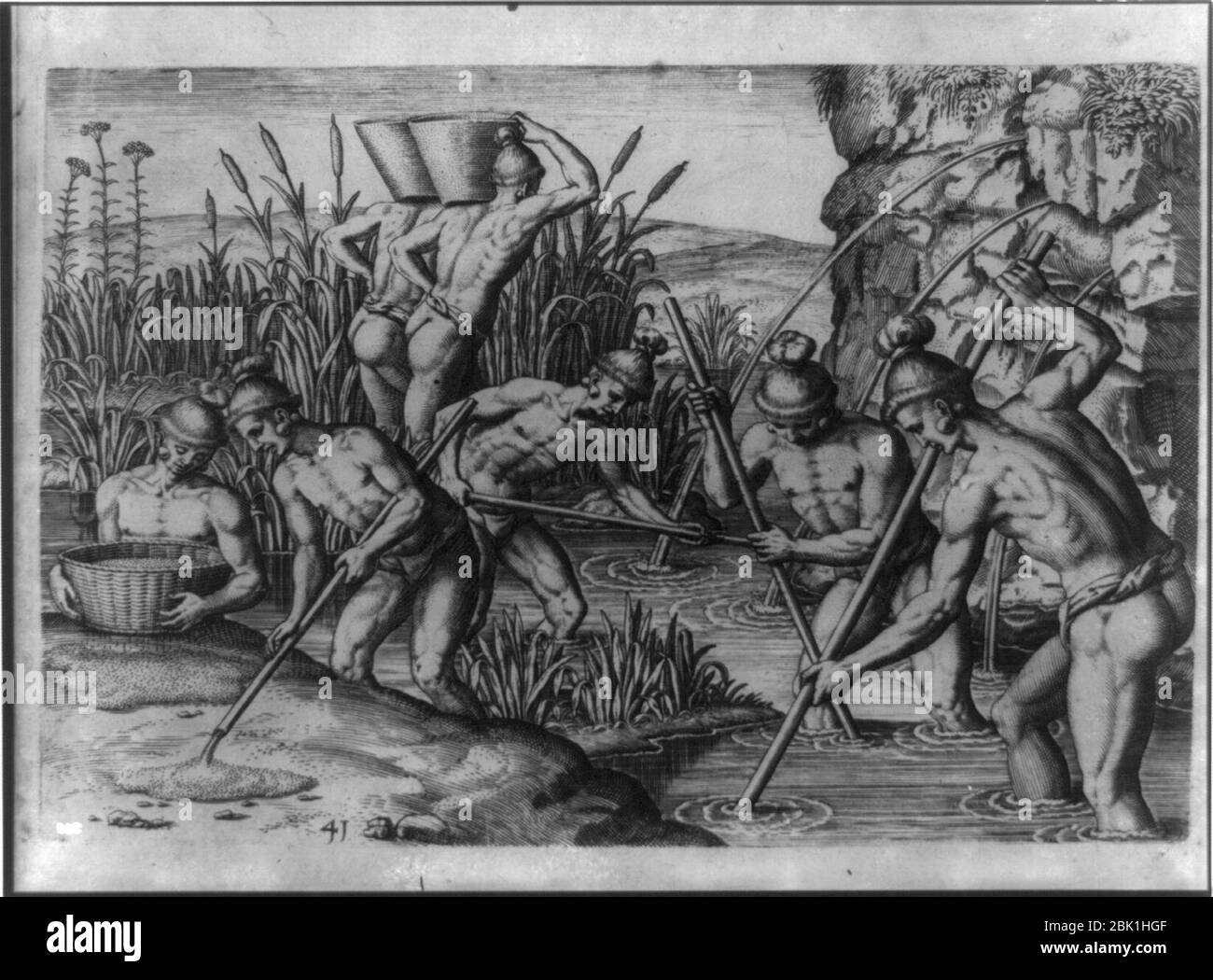 How the Natives collect gold in the streams Stock Photo - Alamy