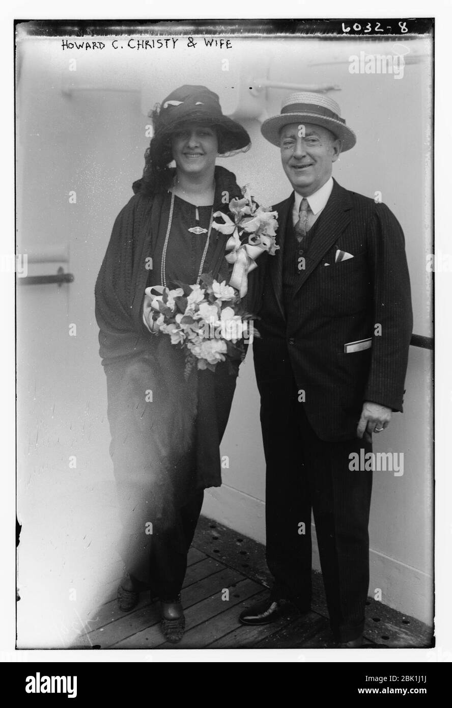 Howard C. Christy and wife Stock Photo - Alamy