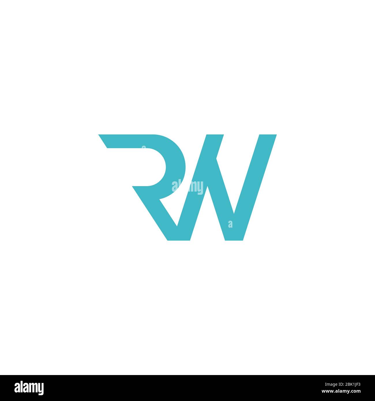 Initial letter wr logo or rw logo vector design template Stock Vector ...