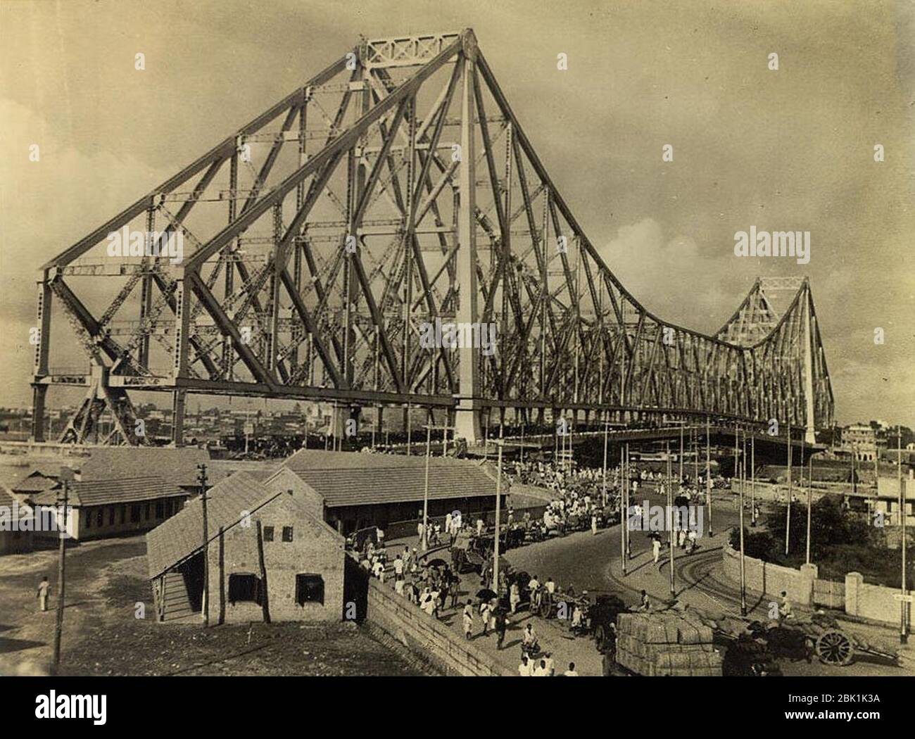 Howrah Bridge, Calcutta in 1945 Stock Photo - Alamy