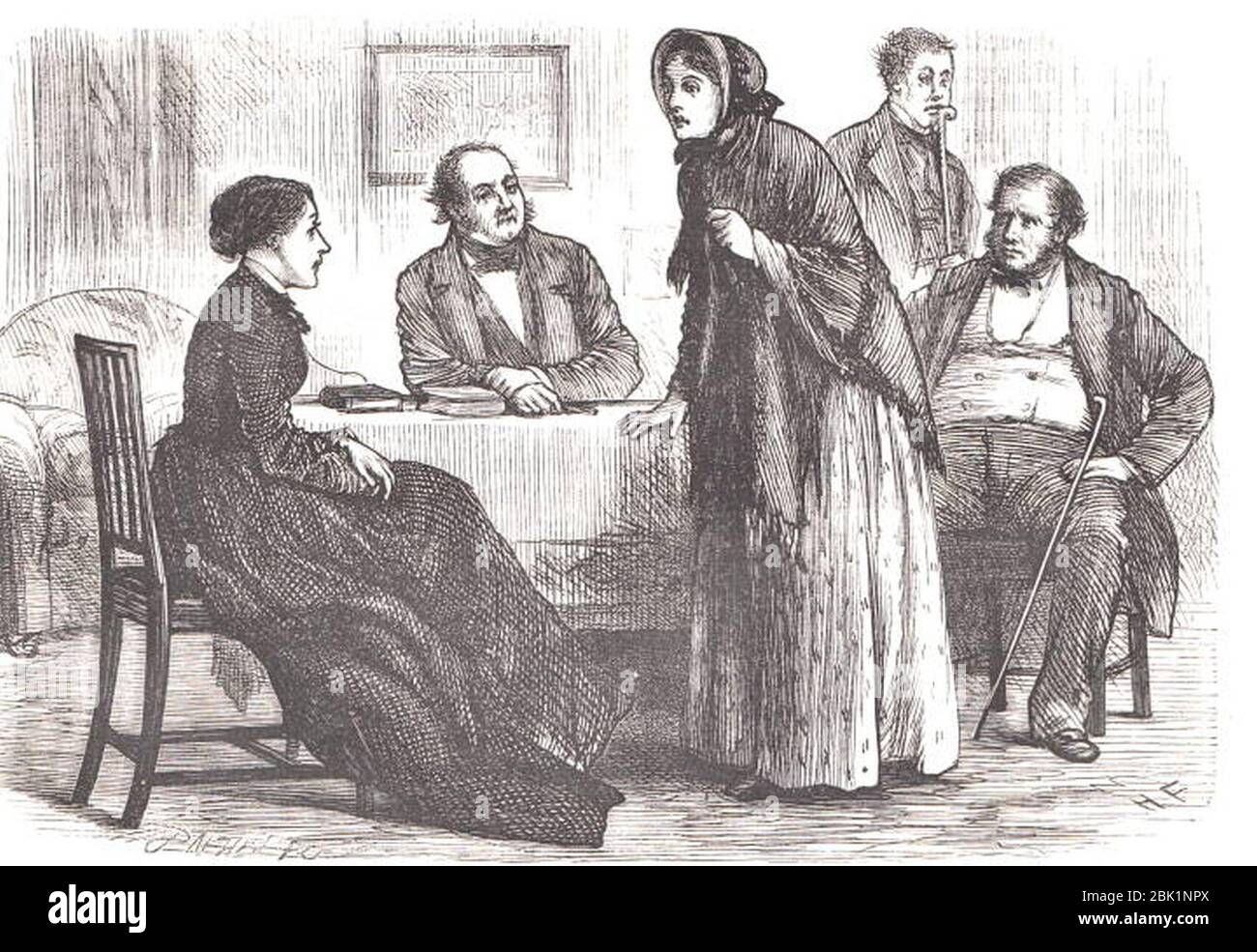 HT Rachel addressing Louisa with Bounderby Gradgrind and Tom (Harry ...