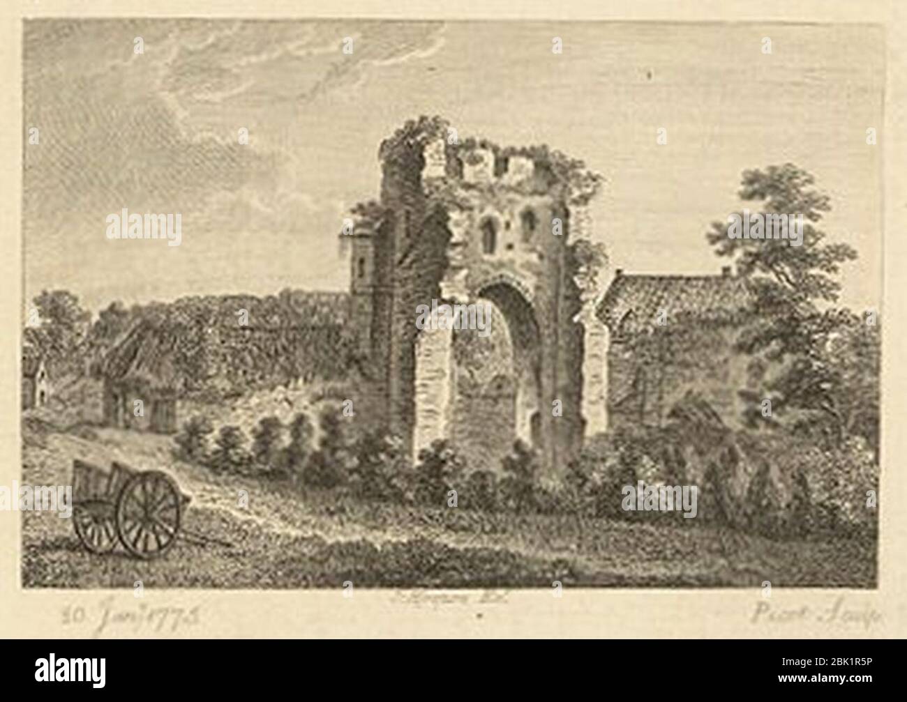 Hubberstone Priory Pembrokeshire 20 Jany 1775 Stock Photo - Alamy