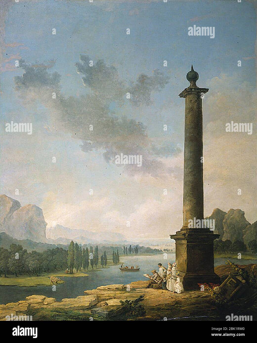 Hubert Robert - The Column Stock Photo - Alamy