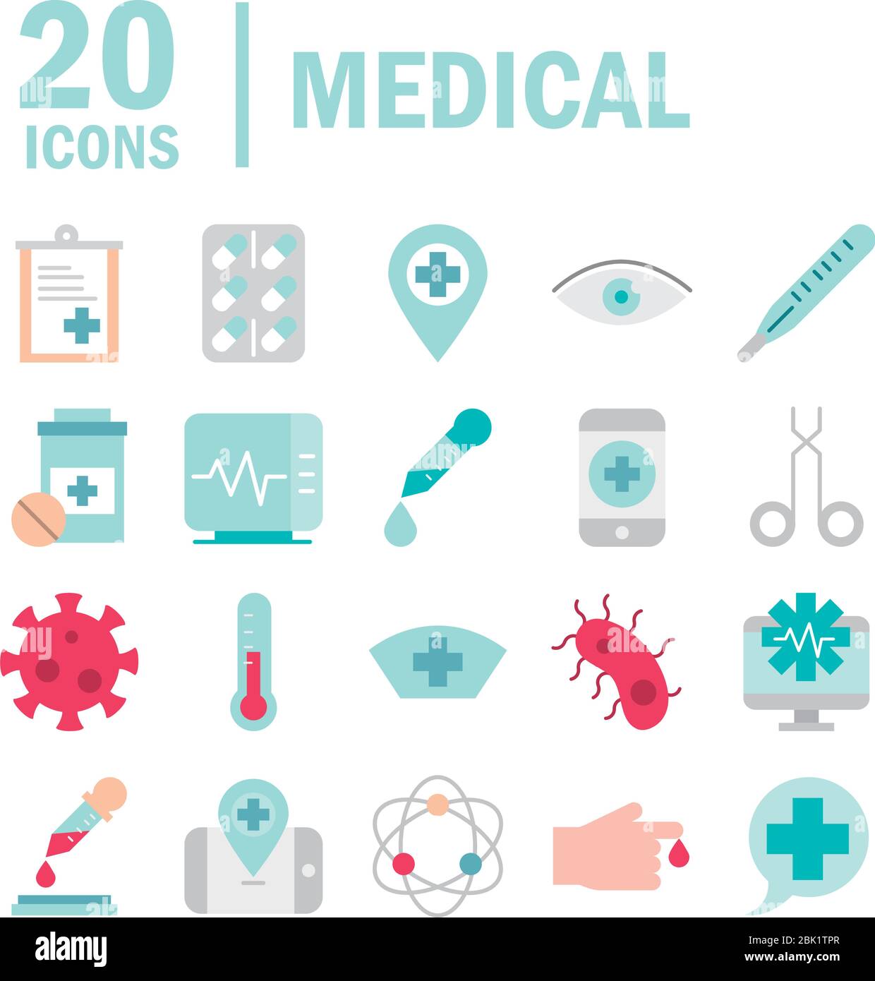 medical health care equipment assistance support icons set vector ...
