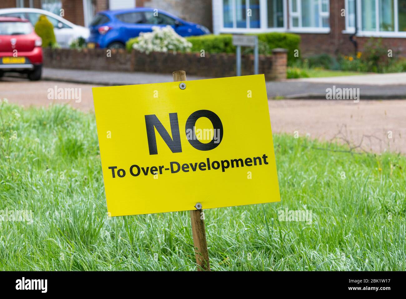 Sign against over development in the villlage of hamstreet, kent, uk as ...