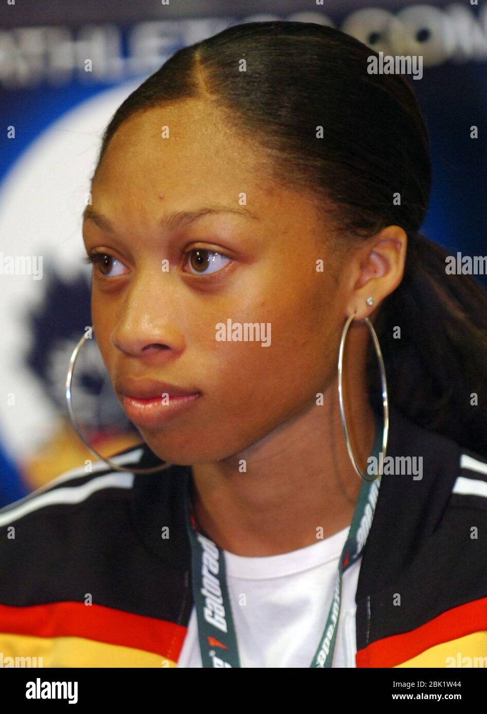Lawrence, United States. 21st Apr, 2006. Allyson Felix at Kansas Relays ...