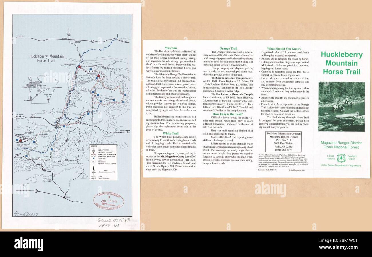 Huckleberry Mountain Trail, Magazine Ranger District, Ozark National ...