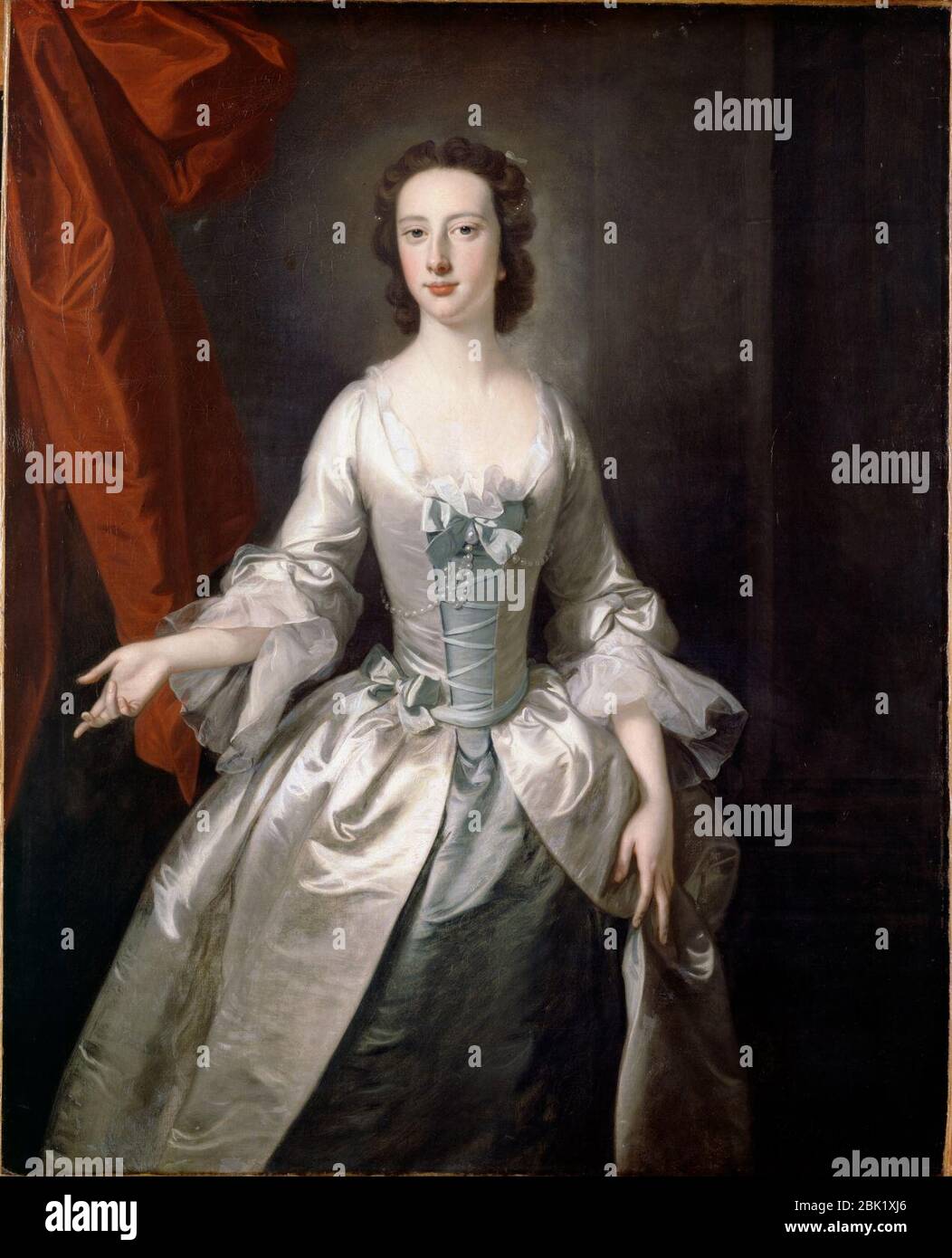 Hudson, Thomas - Portrait of a Lady Stock Photo - Alamy