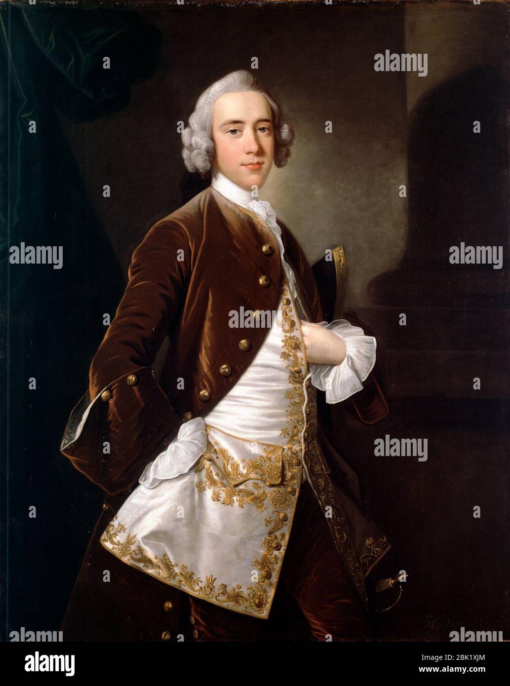 Hudson, Thomas - Portrait of a Man Stock Photo - Alamy