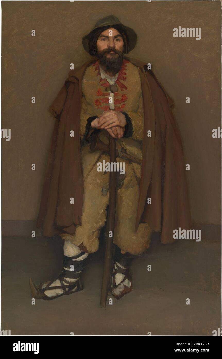 Hugh Ramsay - A mountain shepherd (An Italian dwarf Stock Photo - Alamy