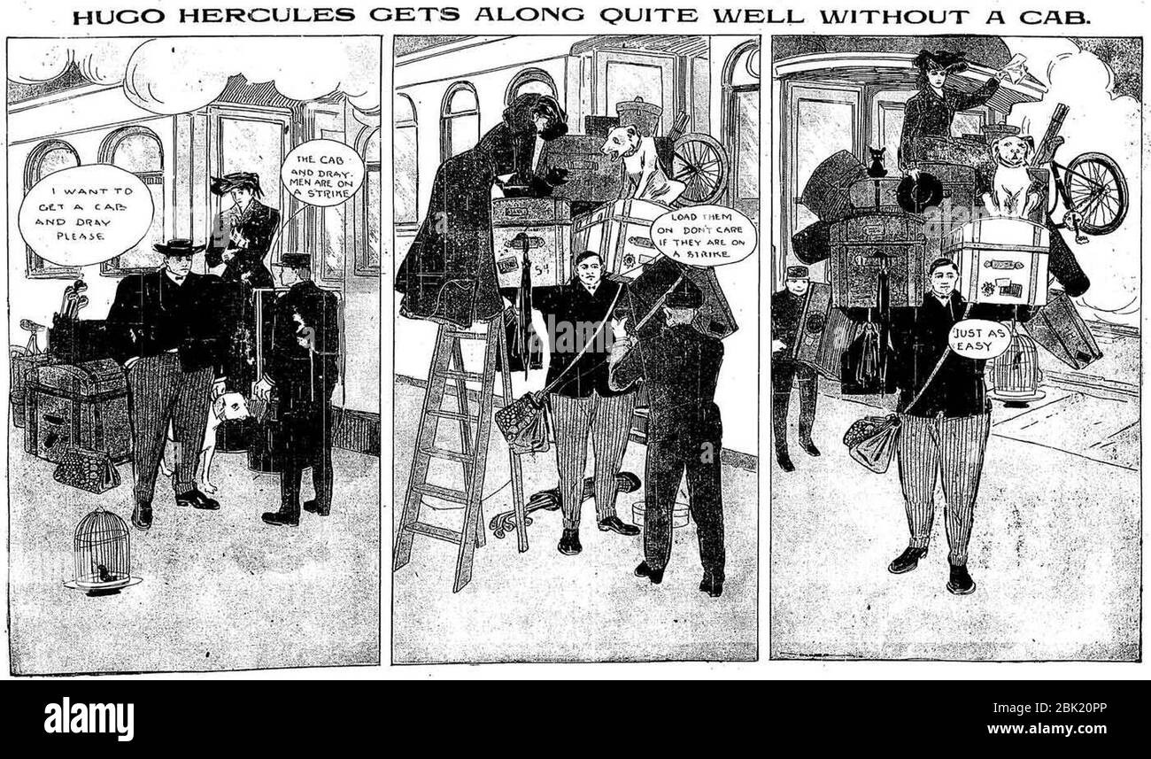 Hugo Hercules Gets On Quite Well Without A Cab Stock Photo - Alamy