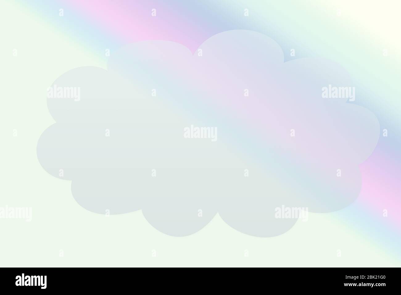 Abstract Beautiful Simple Empty Smudge Cloud Design On Colorful Rainbow ...