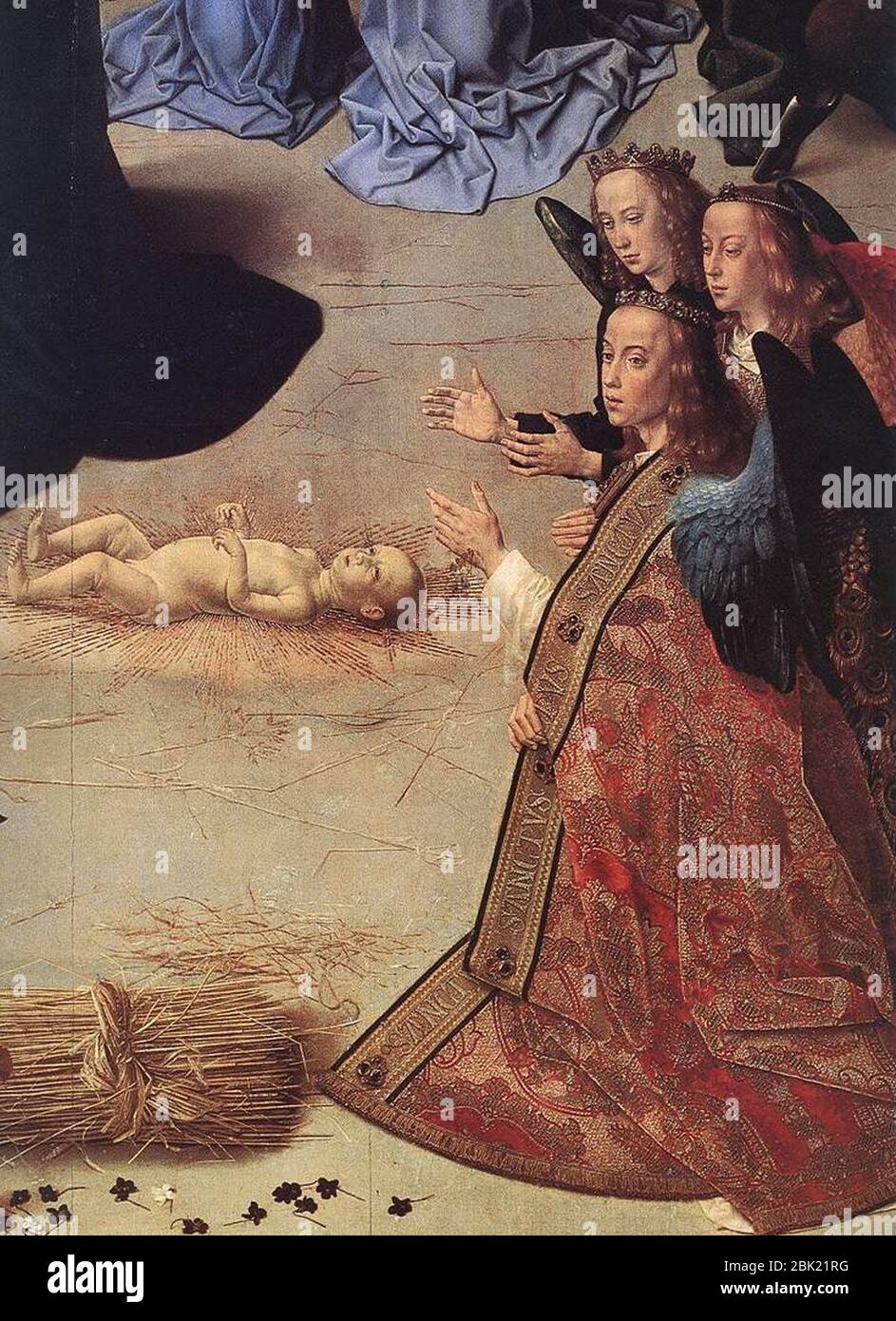 Hugo van der Goes - The Adoration of the Shepherds (detail Stock Photo ...