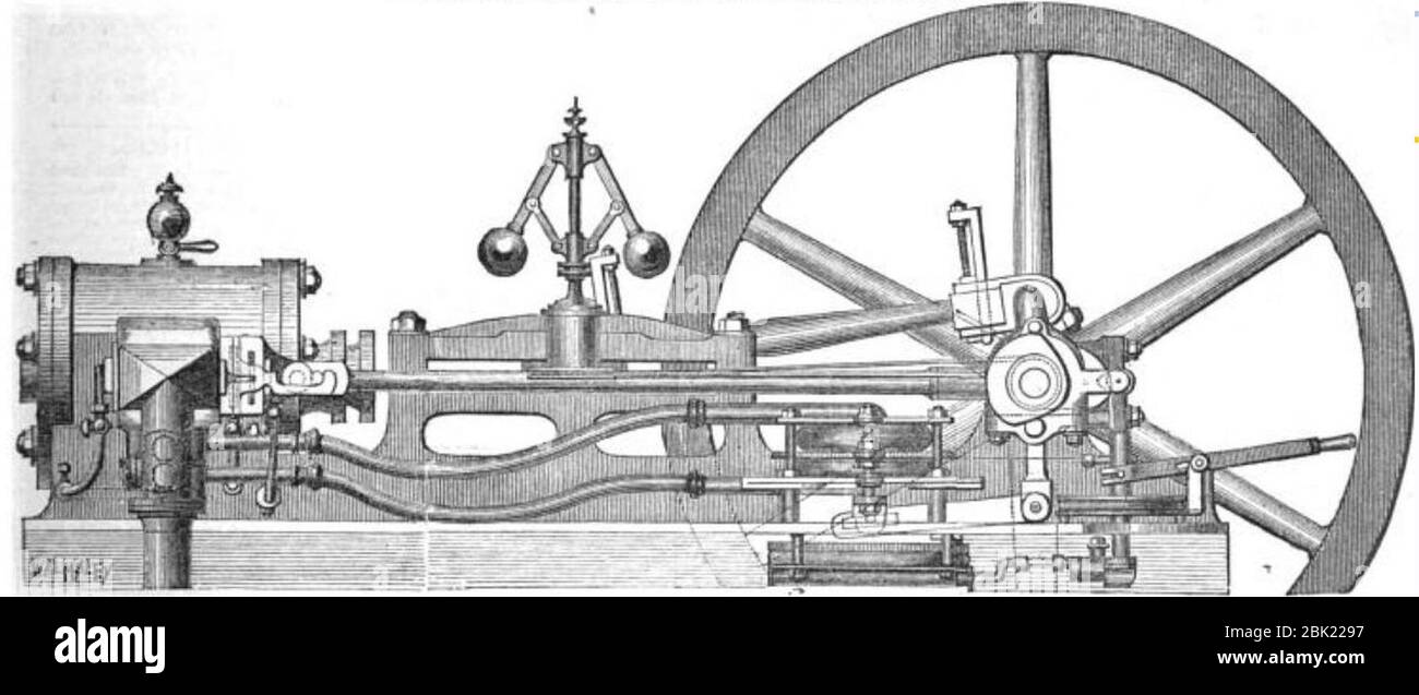 Hugon Engine Advert 1871 Stock Photo - Alamy