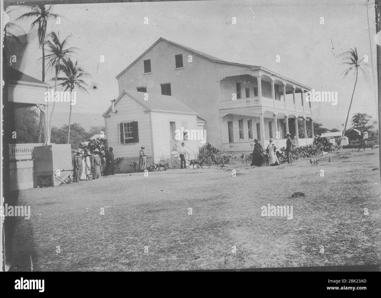 Hulihee Palace during a visit by Jonah Kuhio Kalanianaole Stock Photo ...