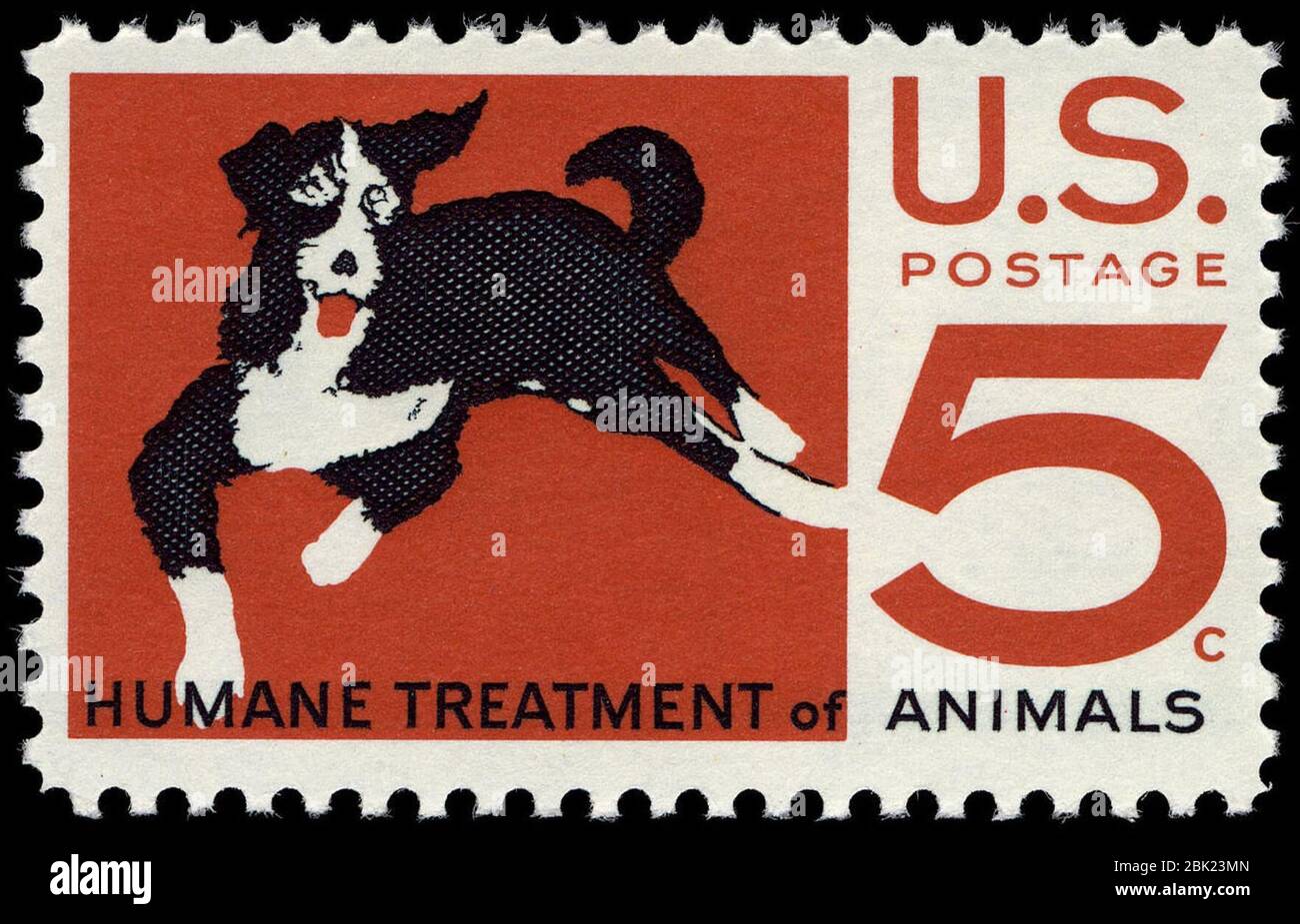 Humane Treatment of Animals 5c 1966 issue U.S. stamp Stock Photo - Alamy