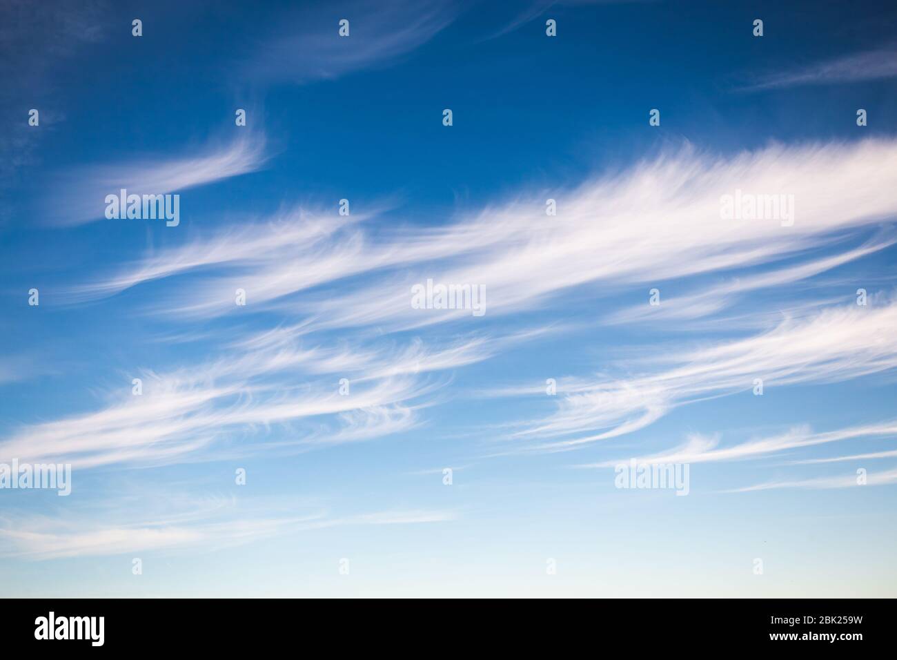 Blue sky background with cirrus clouds, clouds pattern Stock Photo - Alamy