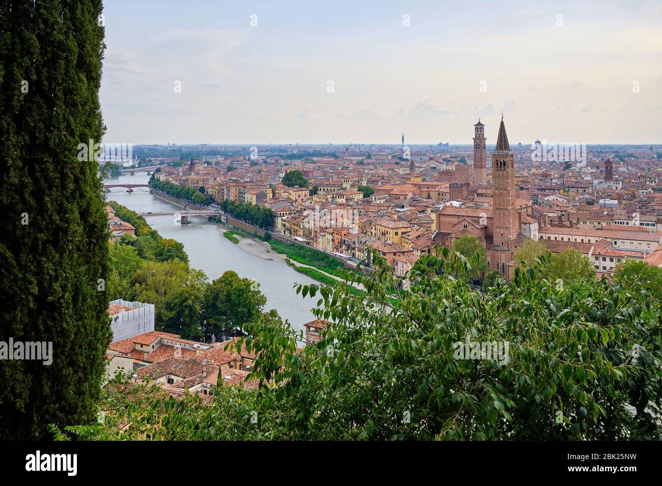 Aerial view verona city bridges hi-res stock photography and images - Alamy