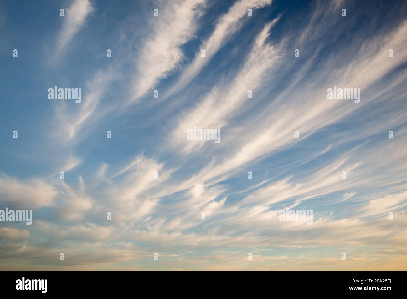Blue sky background with cirrus clouds, clouds pattern Stock Photo - Alamy