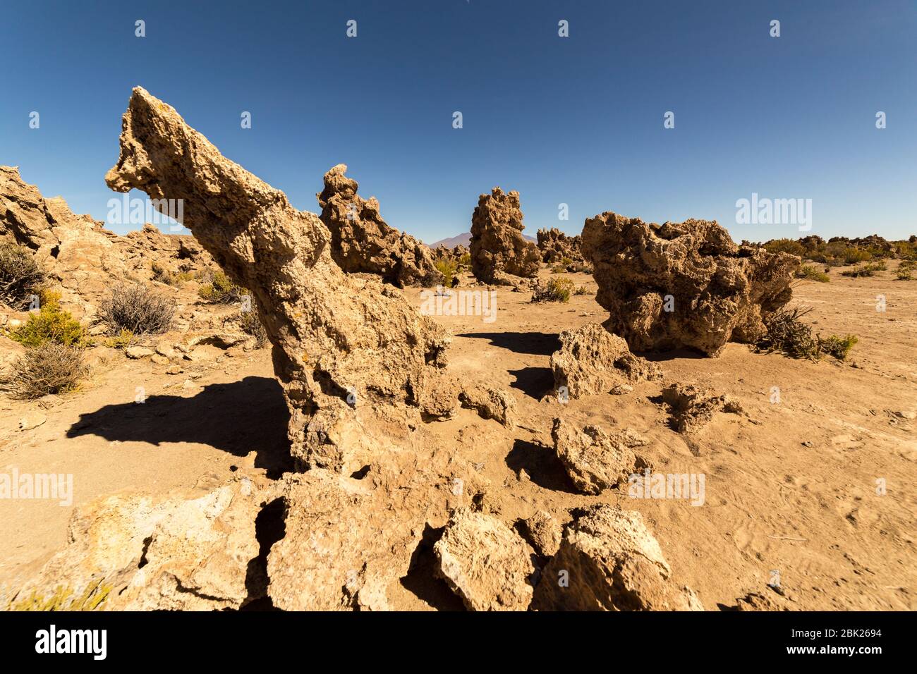 Spectacular rock formations in the desert along the scenic route from ...