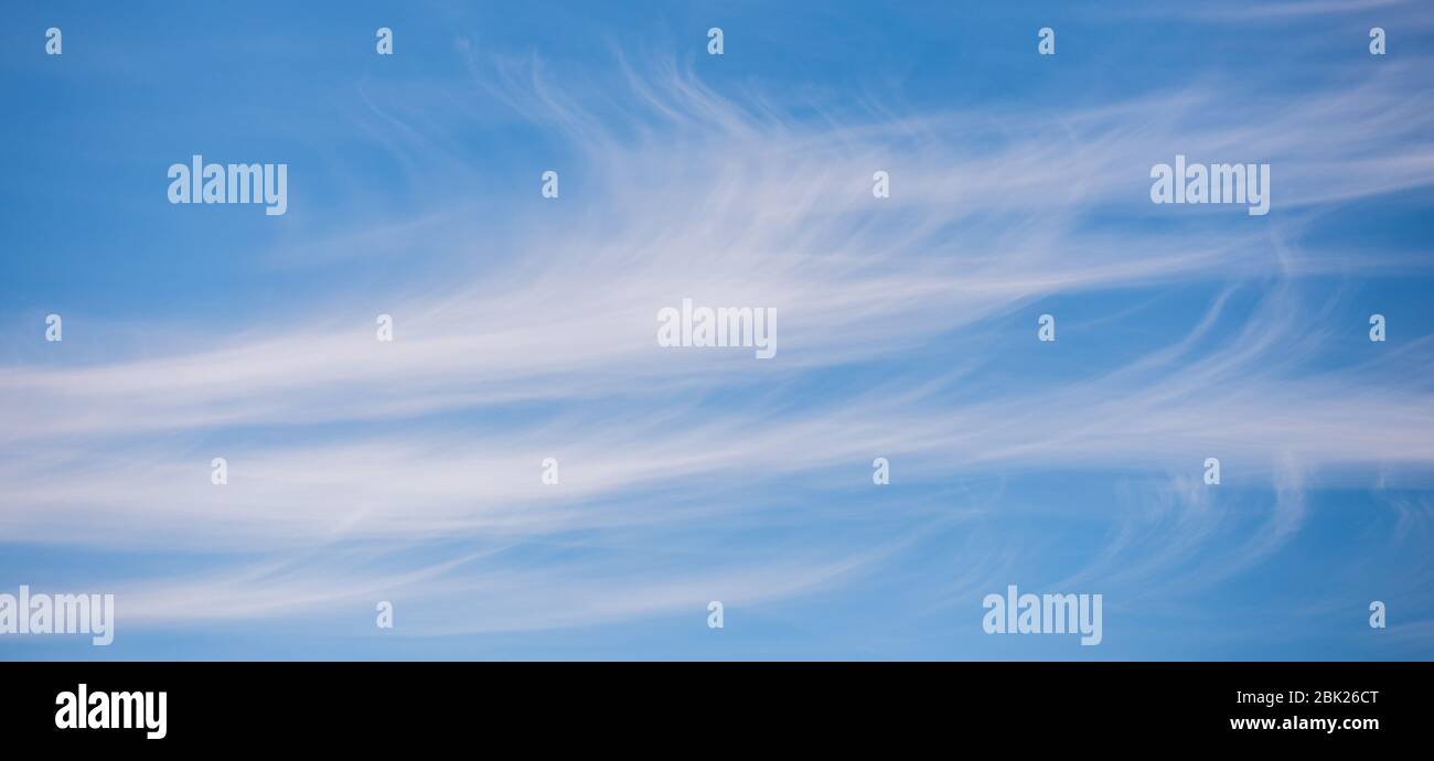 Blue sky background with cirrus clouds, clouds pattern Stock Photo - Alamy