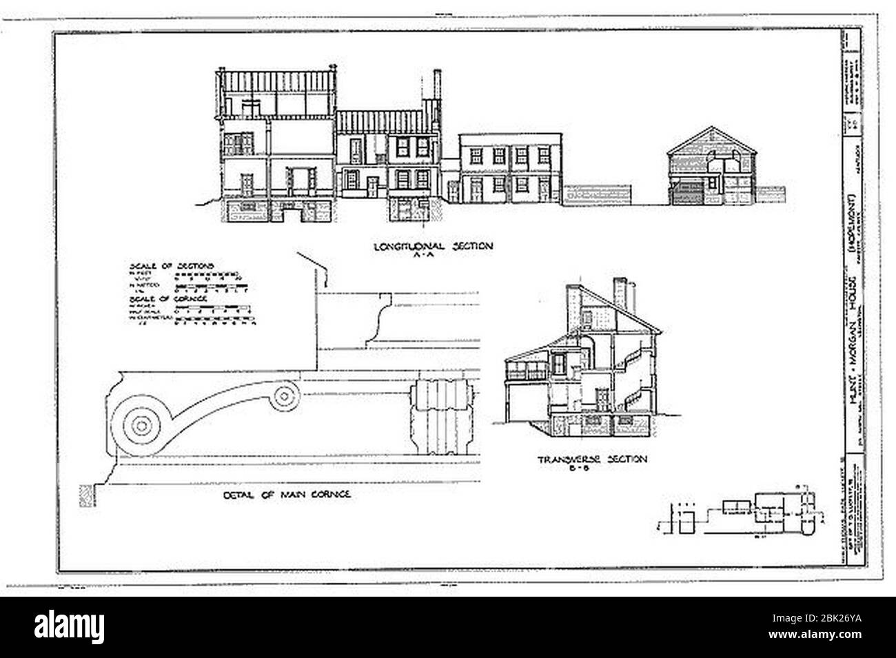 Hunt-Morgan House (Hopemont) drawing 5 Stock Photo - Alamy