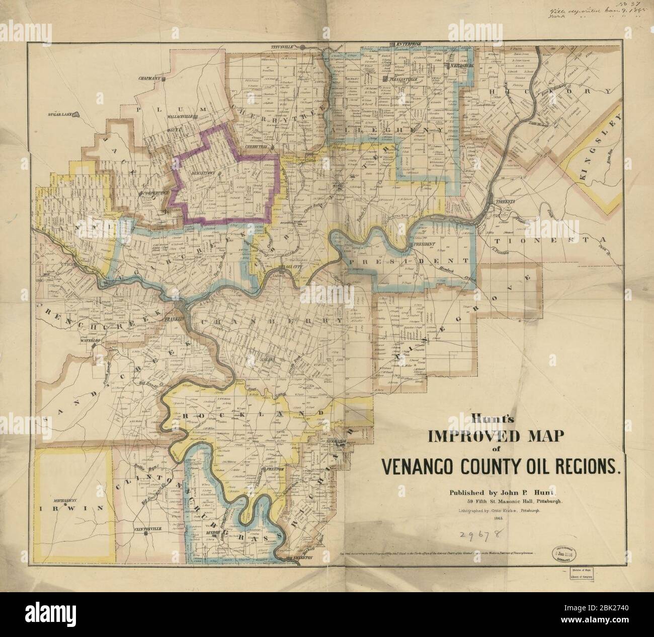 Venango county map hi-res stock photography and images - Alamy