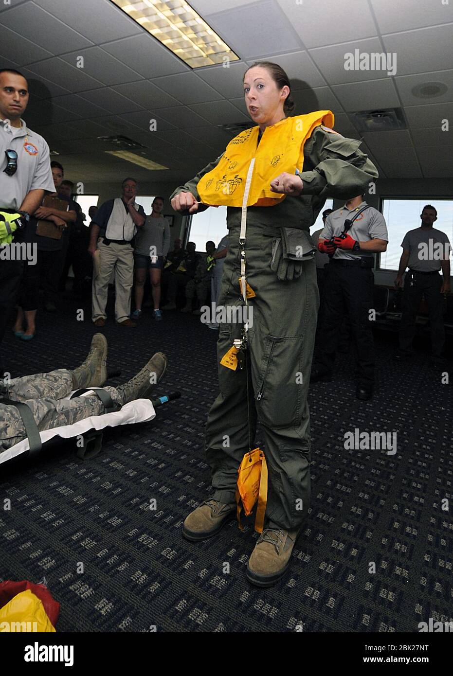 Hurricane evacuation drill 150626 Stock Photo - Alamy