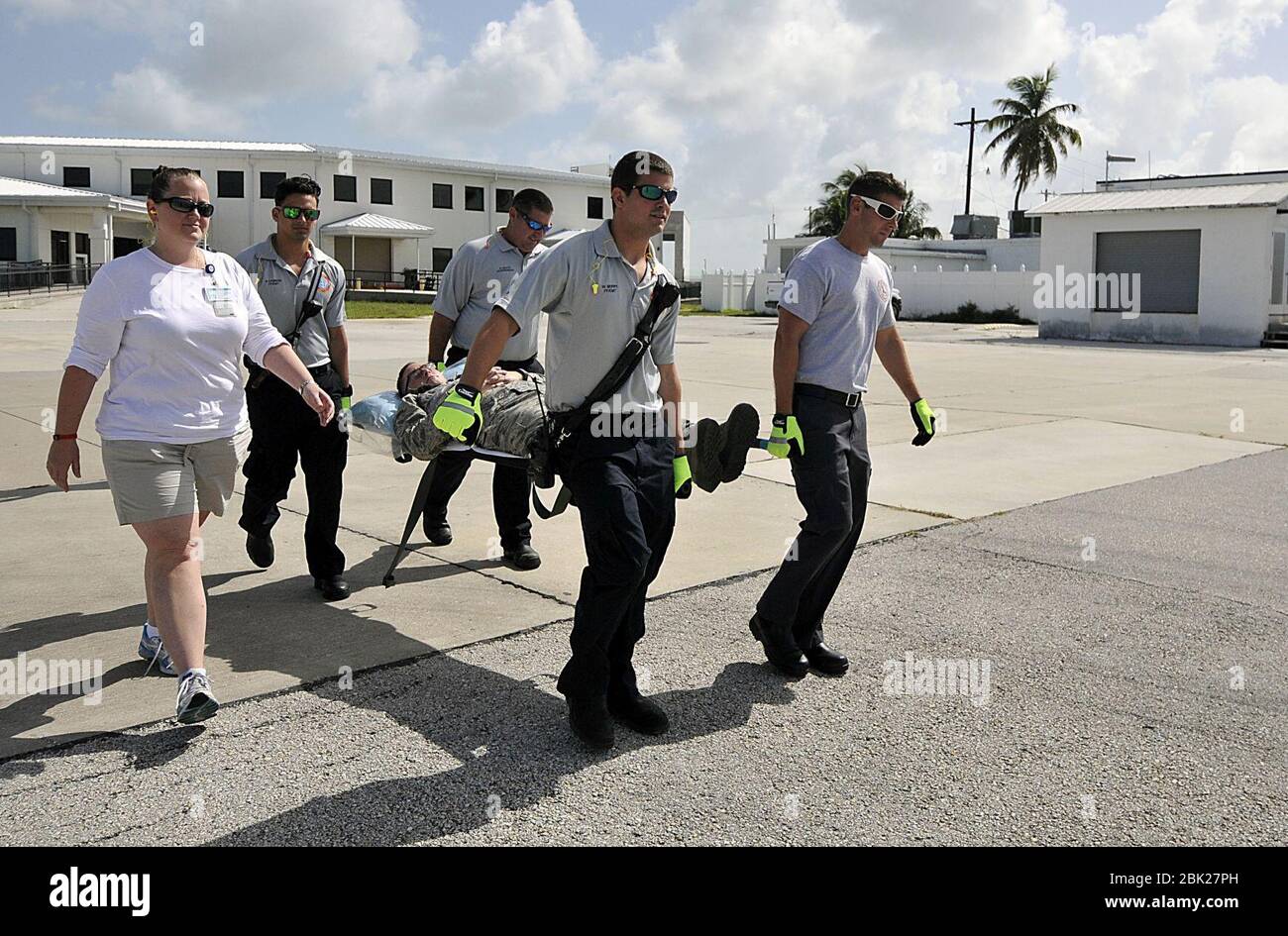 Hurricane evacuation drill 150626 Stock Photo - Alamy