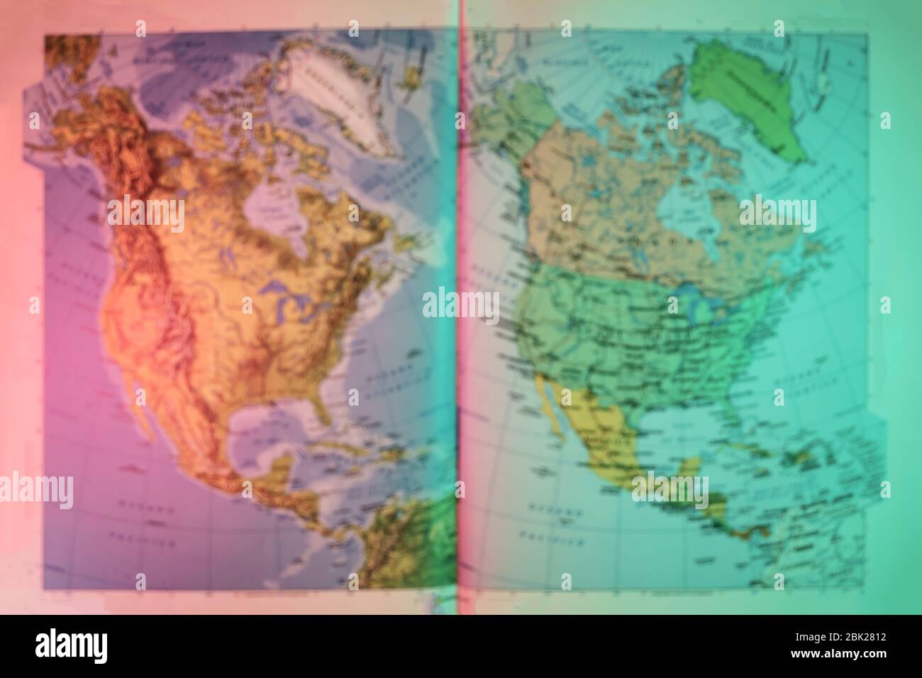 Beautiful Blurred background North AMERICA map, concept of travel Stock ...