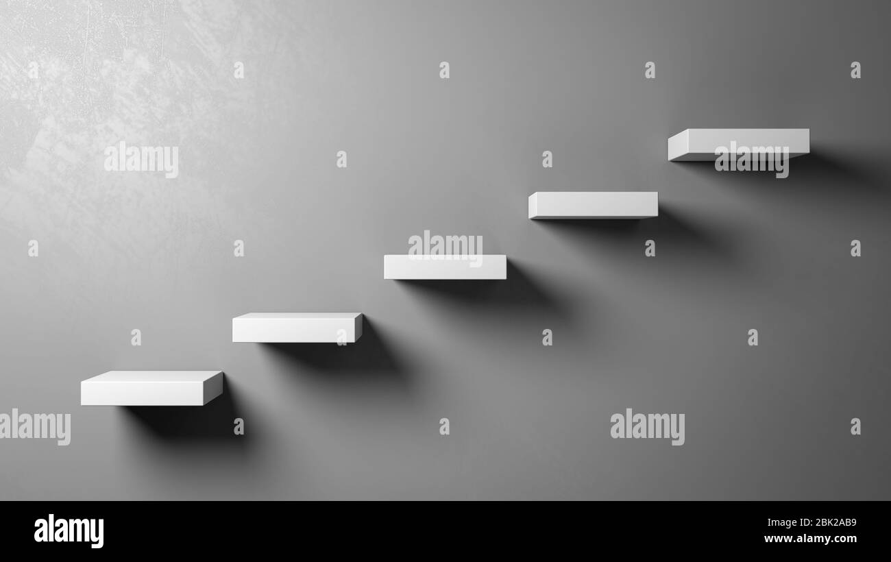 Stairs Steps Against the Wall Stock Photo - Alamy