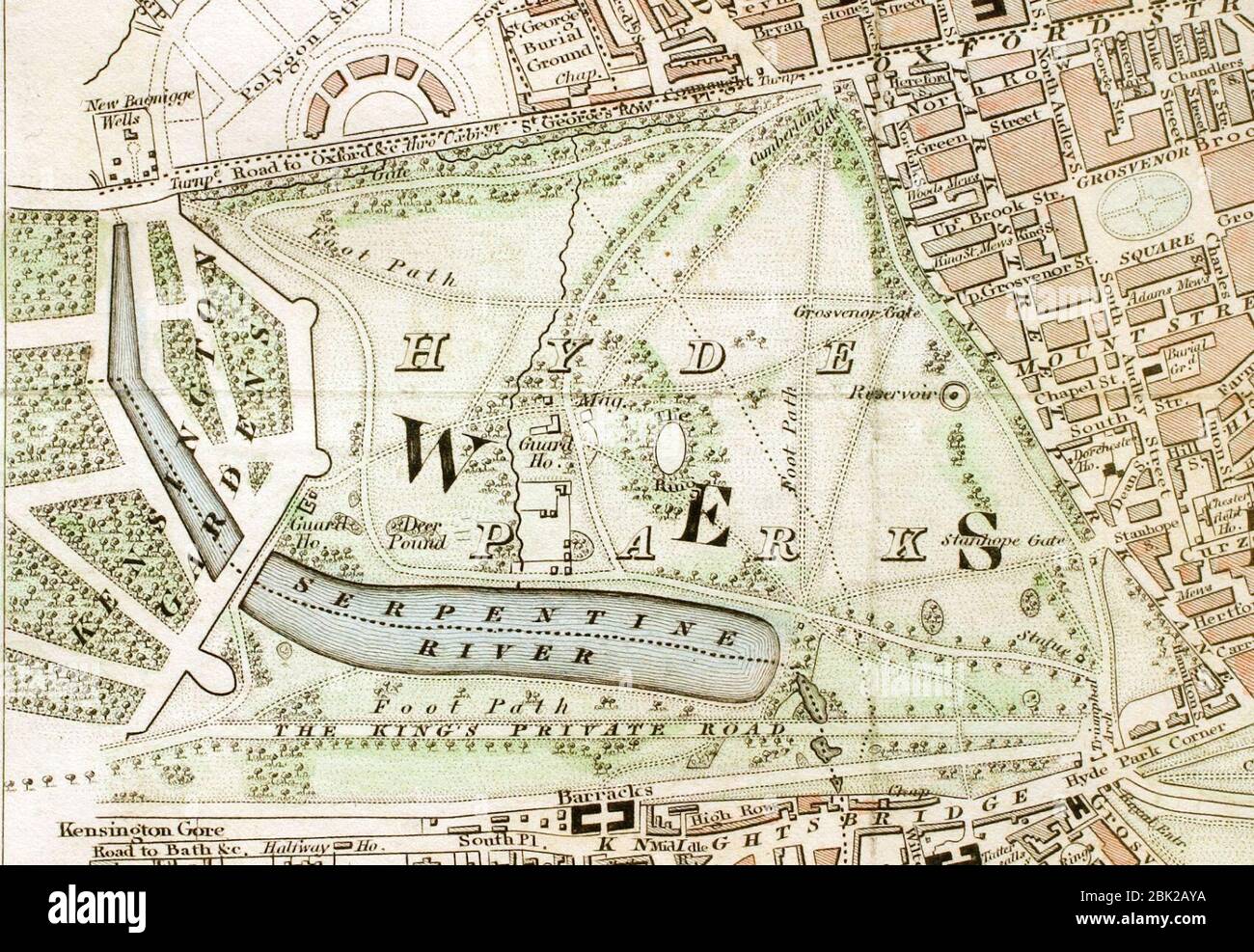 Map of hyde park london hi-res stock photography and images - Alamy