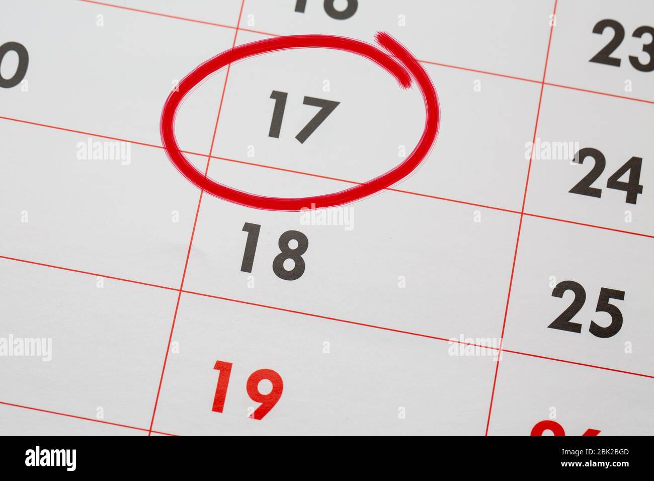 Mark birthday in month calendar hi-res stock photography and images - Alamy