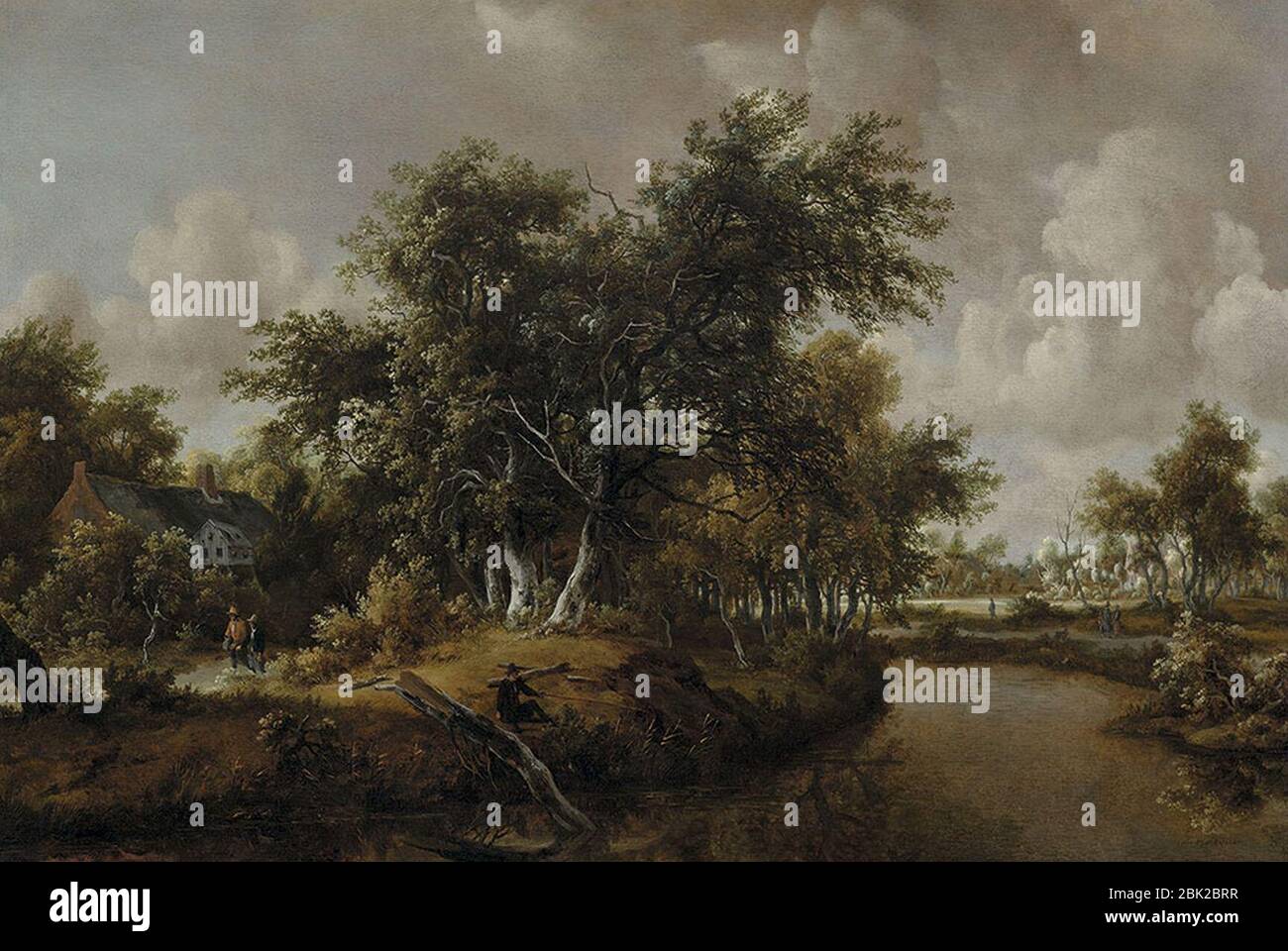 River Landscape by Meindert Hobbema, 1663 Stock Photo - Alamy