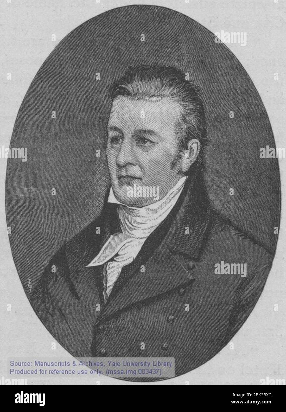 Samuel Miles Hopkins from painting by John Trumbull Stock Photo - Alamy