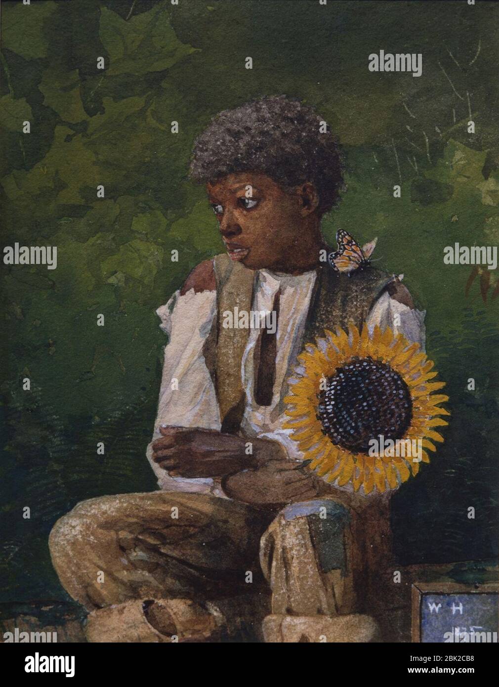 Winslow Homer - A Flower for the Teacher Stock Photo - Alamy