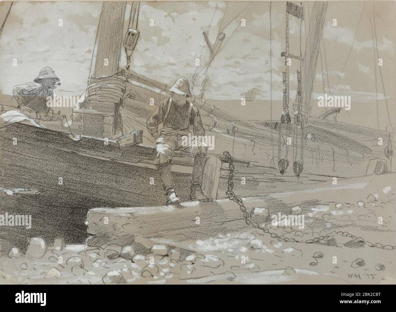 Winslow Homer - A Fish Story (1875 Stock Photo - Alamy