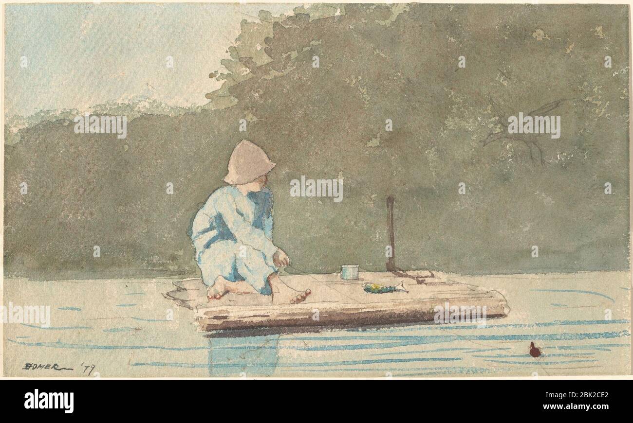Winslow Homer - Boy on a Raft (1879 Stock Photo - Alamy