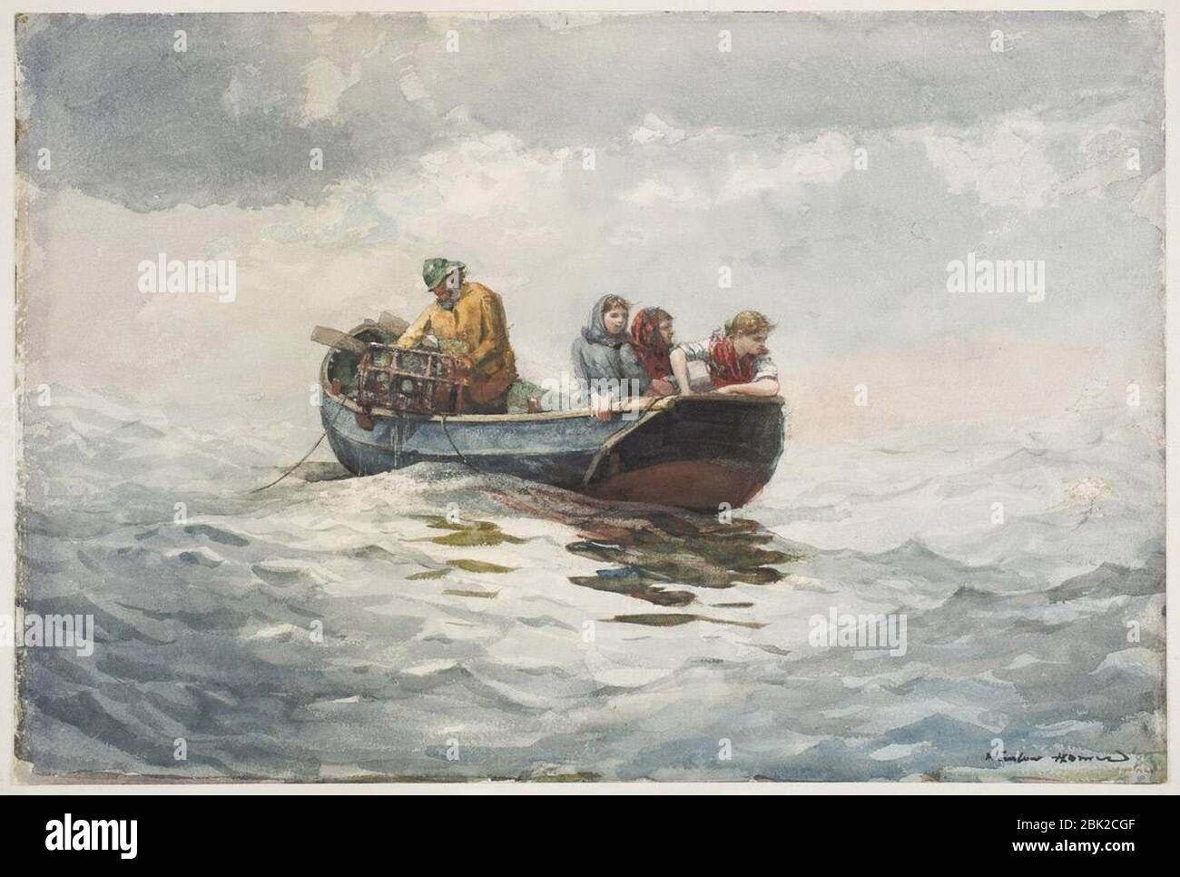 Winslow Homer - Crab Fishing Stock Photo - Alamy
