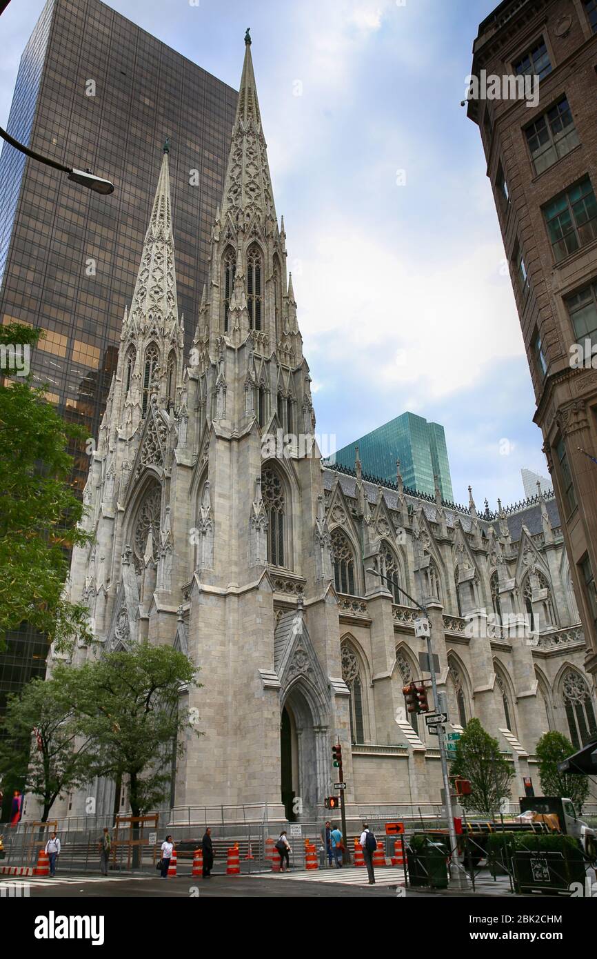 New York, USA – August 23, 2018: St. Patricks Cathedral located on ...
